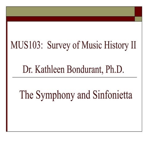 1 B Symphony And Sinfonietta | PPT