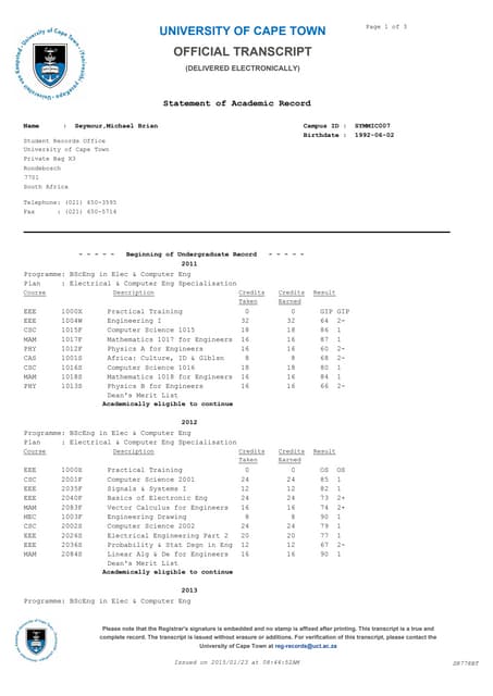 College Diplomas And Transcripts