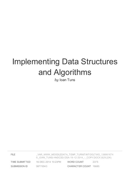 Implementing Data Structures and Algorithms | PDF Implementing Data Structures and Algorithms | PDF