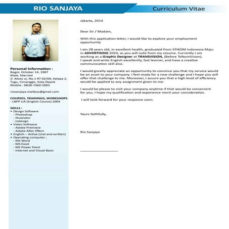 cv Rio Sanjaya | PDF