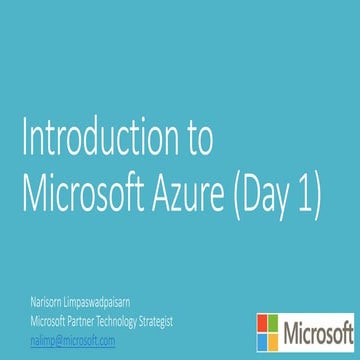 Microsoft Azure day 1 | PPTX
