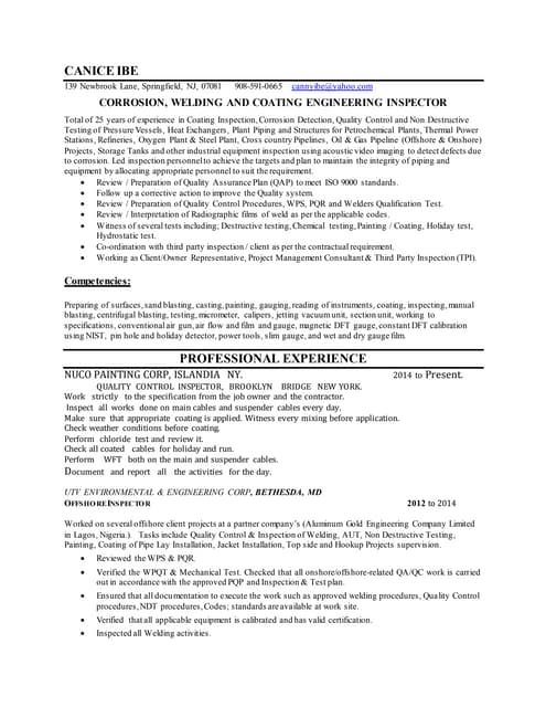 Resume of jaison varkey, QA/QC inspector welding,coating offshore Oil ...