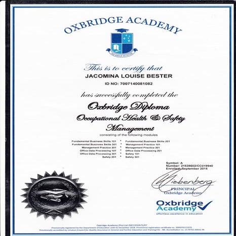 Diploma OHS Management | PDF