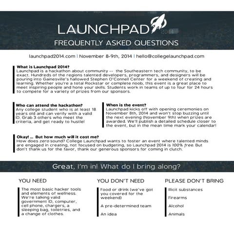 Launchpad 2014 FAQ | PDF