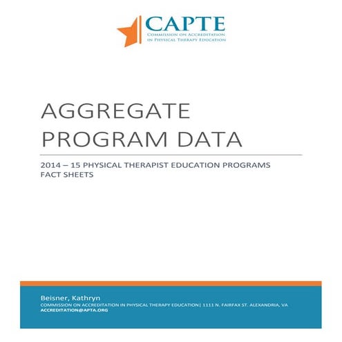 AggregateProgramData_PTPrograms | PDF | Physical Therapy | Wellness