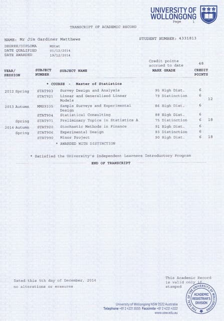 Webster Transcript | PDF