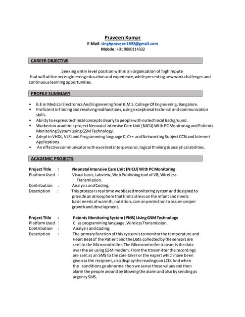 Resume_Rajeev | PDF