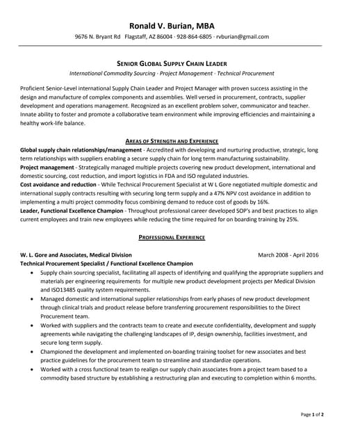 Hunter Resume 2017 | DOC | Logistics | Business