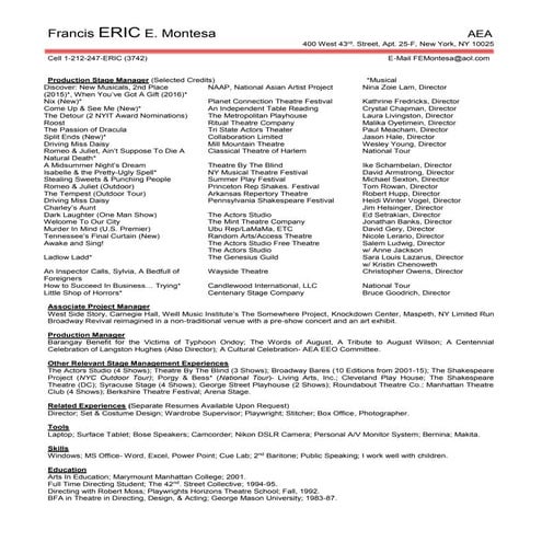 SM Resume - Eric Montesa | PDF