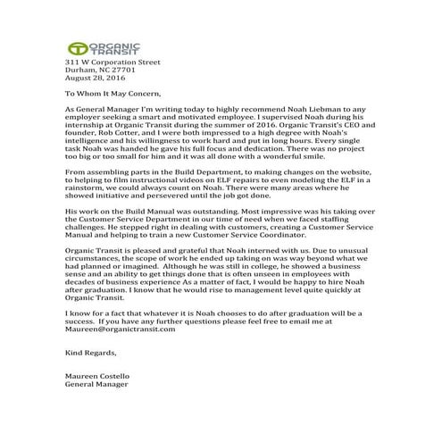 Recommendation Letter | DOCX