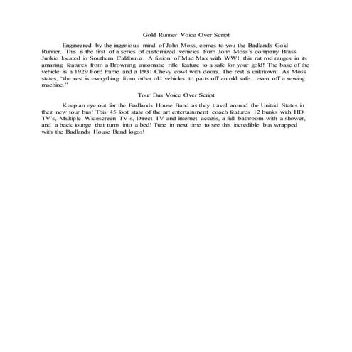 Voice Over Scripts | PDF