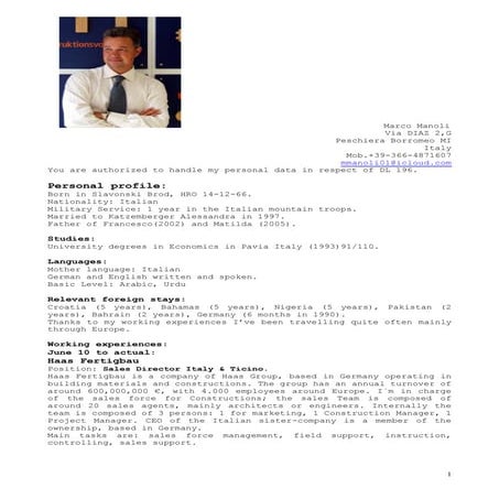 Curriculum vitae federica manenti | DOCX