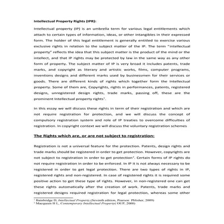 Intellectual Property Rights | DOC