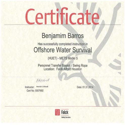 Offshore Water Survival | PDF