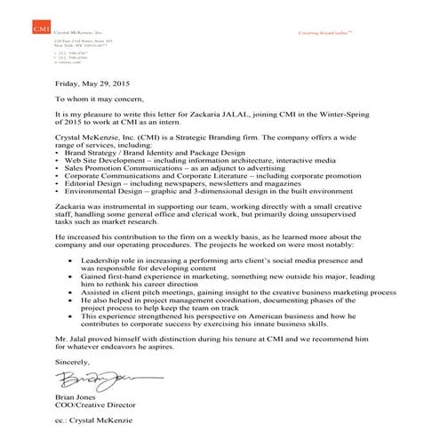 CBRE Reference Letters | PDF