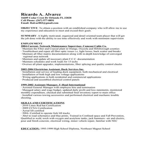 Ric Resume | DOCX