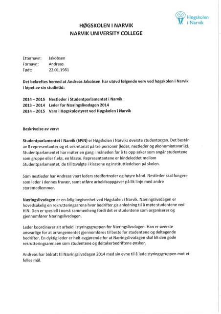 Referansebrev Jon-Are | PDF