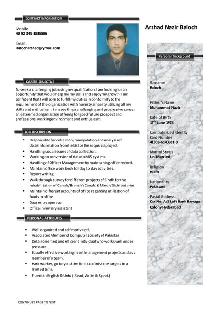 Shah faisal shah cv | DOC | Power and Energy Industry | Industries