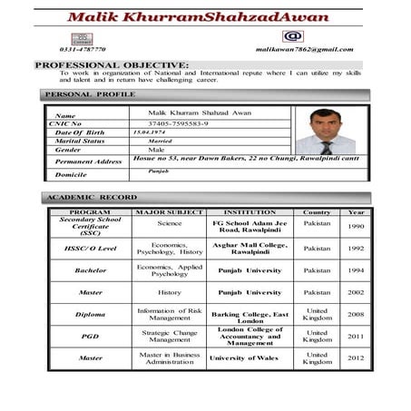 khurram cv | PDF