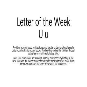 Letter of the week T presentation | PDF