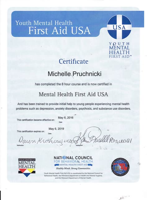 MHFA CertificateBC | PDF