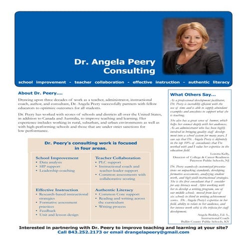 Dr Angela Peery Flyer | PDF