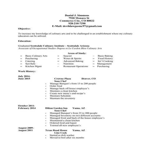 Dan's Resume 2015 2 | PDF