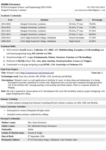 ARYA resume (3) | PDF