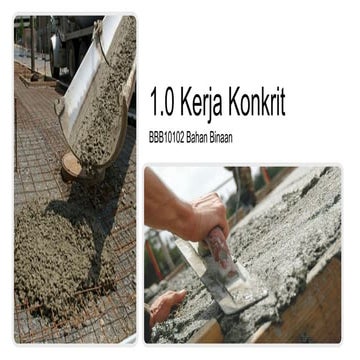 Bahan Binaan _Bahan Konkrit Untuk Pelajar Binaan Bangunan | PPTX