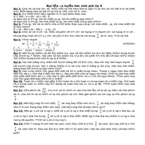 1 bai tap on hsg toan 4 p1 | PDF