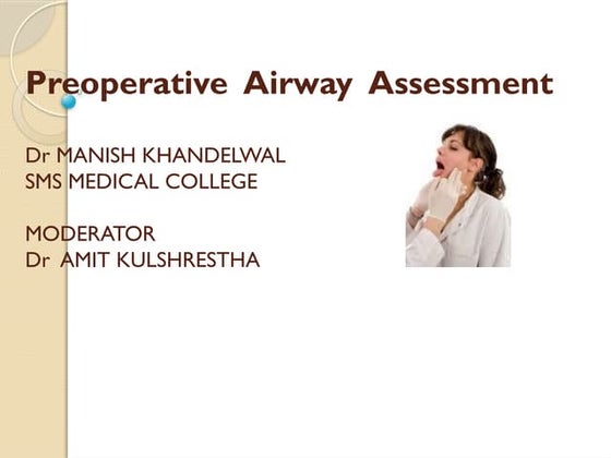 Airway assessment in anaesthesia | PPTX