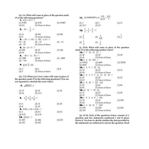 1 bank p.o.-solved-papers--quantitative-aptitude-dena-bank-exam | PDF