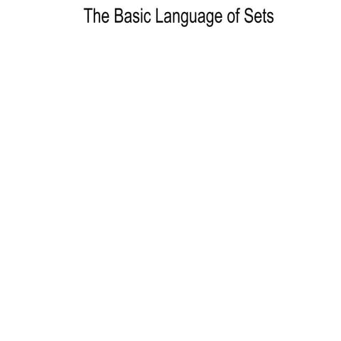 71 basic languages of sets | PPT