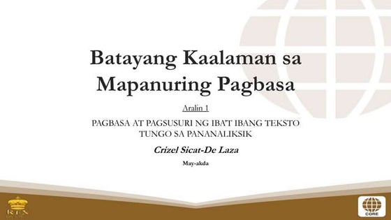 Kasanayan sa pagbasa | PPT