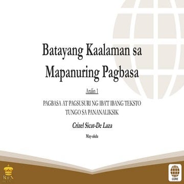 GRADE 11-ANG KAHALAGAHAN NG PAGBASA AT ANG MGA URI NITO | PPTX