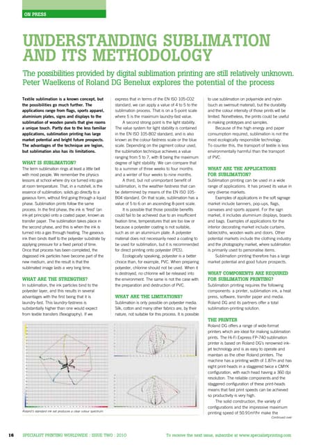 The Sublimation Printer Creates The Vivid Output On The Material ...