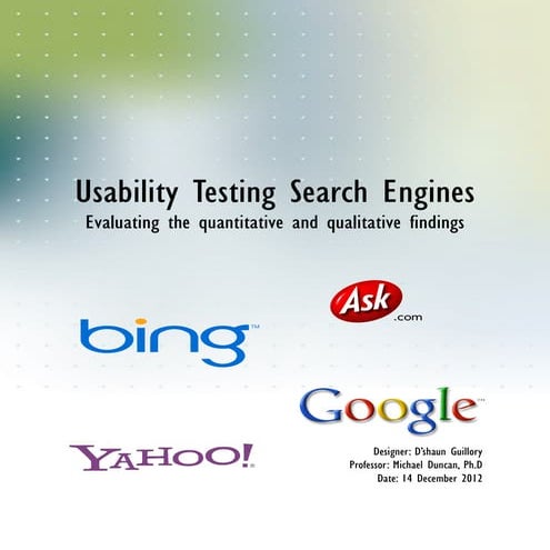 Usability Testing Search Engines | PDF