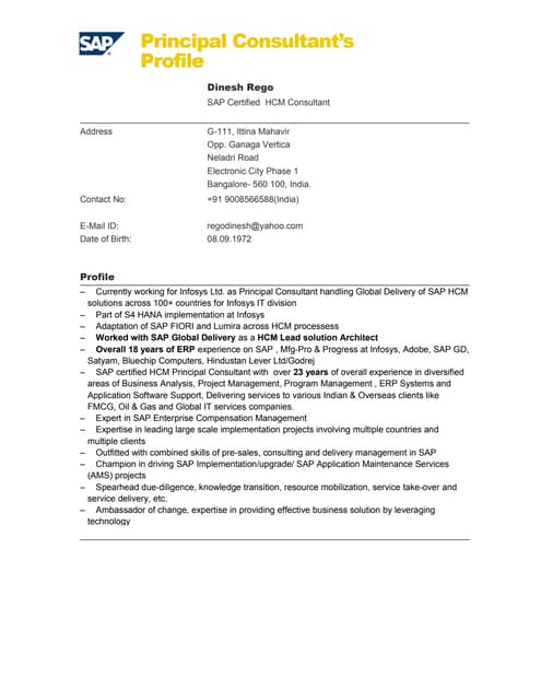 Sap success factors-sample-resume-1 | DOC
