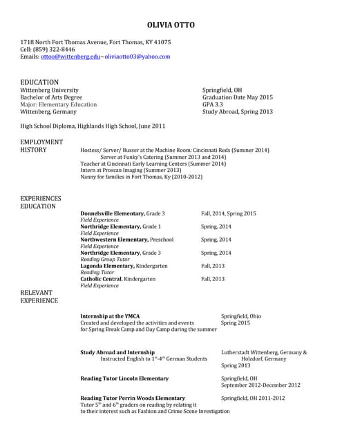 Curriculum Vitae Emma Allen | PDF