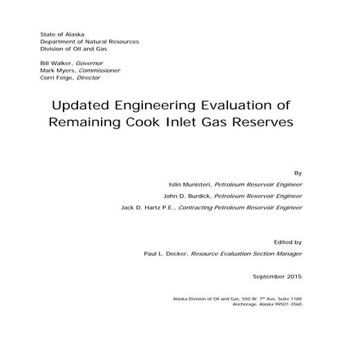 2015 Cook Inlet Gas Reserves | PDF