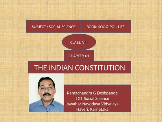 The Indian Constitution ppt | PPT