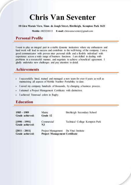 Curriculum Vitae - Leigh Harte | PPT