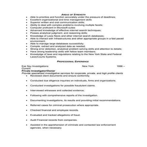 Martin Straw, CFE Certified Fraud Examiner Resume | DOCX