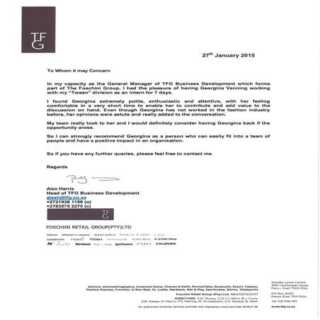 reference letter - Georgina | PDF