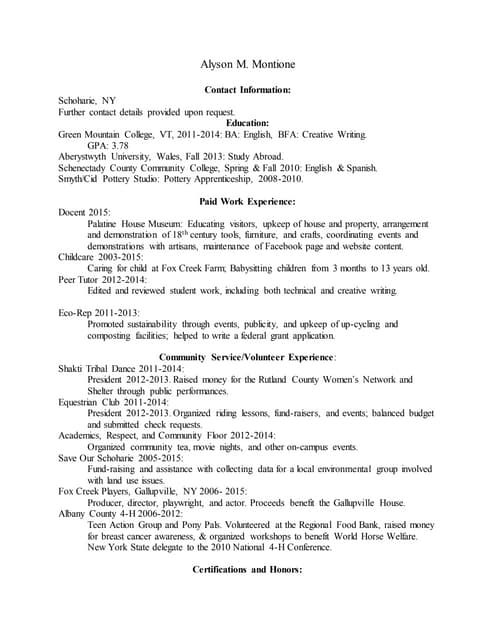 MG Resume ba 101 | PDF