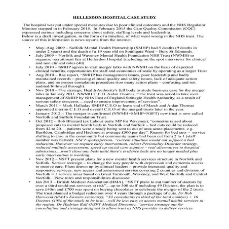 Hellesdon Hospital Case Study | ODT