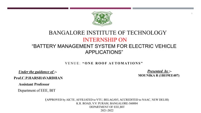 BATTERY MANAGEMENT SYSTEM (BMS) IN ELECTRIC VEHICLES | PDF