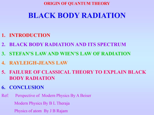 Black Body Radiation | PPTX
