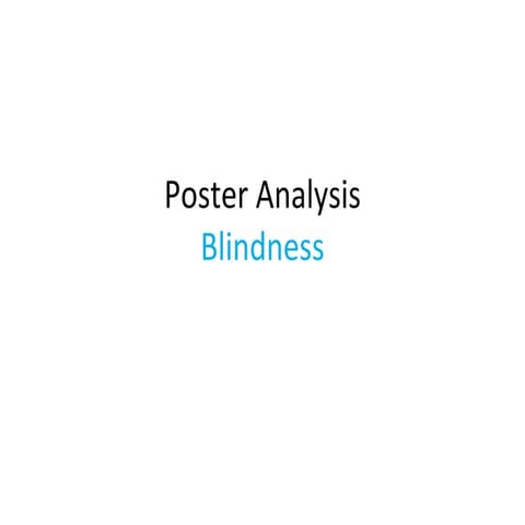 Blindness Poster Analysis | PPT