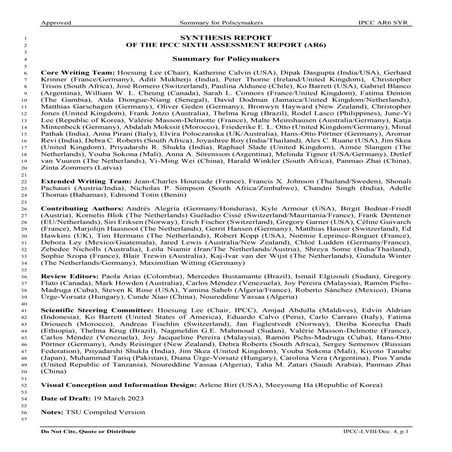 IPCC AR6 Climate Change 2023 report | PDF
